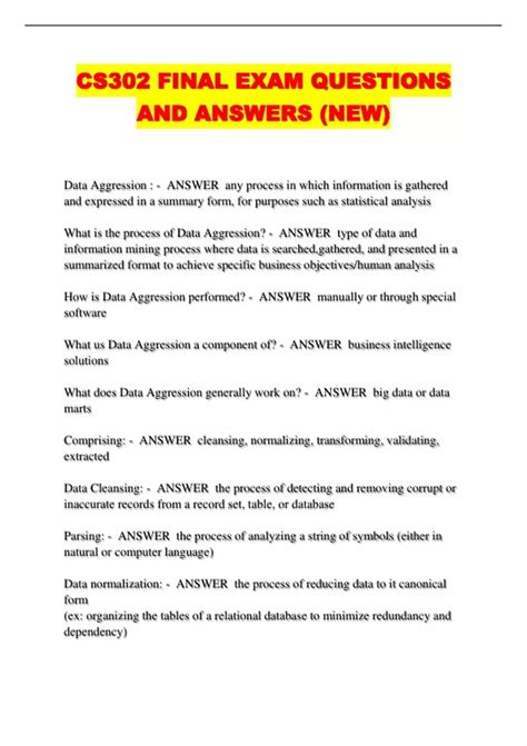 Cs302 Final Exam Questions And Answers New Cs302 Stuvia Us