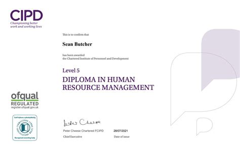 Delighted To Receive My Cipd Level 5 Diploma In Human Resources