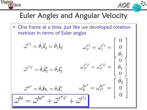 Ppt Attitude Kinematics Powerpoint Presentation Free Download Id1225721