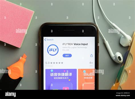 New York Usa 1 December 2020 Iflytek Voice Input Mobile App Icon On Phone Screen Top View