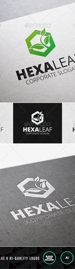 Hexa Leaf Logo Template Logo Templates Graphicriver