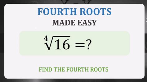 Find All The Real Fourth Roots Of