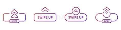 action scroll gradient pictogram slide drag button line icon stock