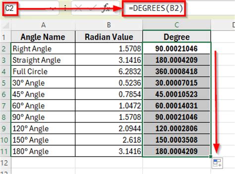 how to convert radians to degrees in excel 3 easy methods excel insider