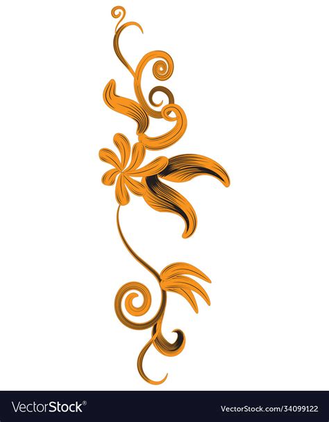 Floral Decorative Swirl And Curl Royalty Free Vector Image