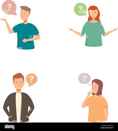 Four Illustrated Characters Showing Puzzled Expressions With Question