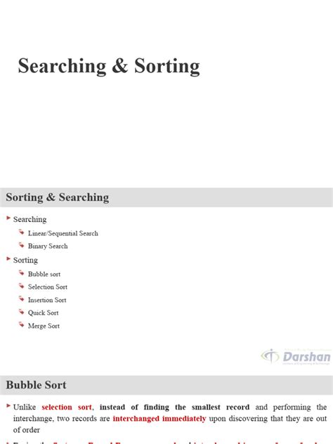 Ds Unit 1 2 Searchingsorting Pdf Algorithms And Data Structures