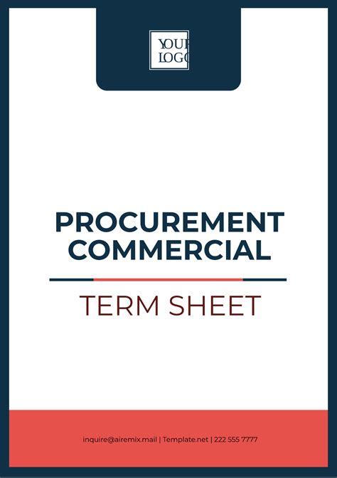 Free Term Sheet Templates To Edit Online And Print