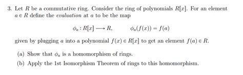 solved 3 let r be a commutative ring consider the ring of