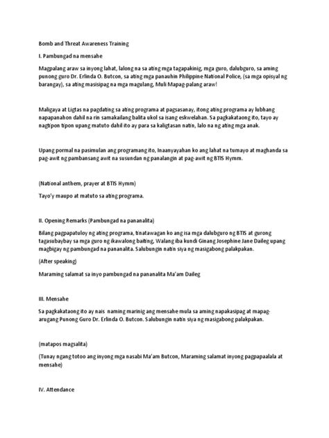 Bomb And Threat Awareness Training Pdf