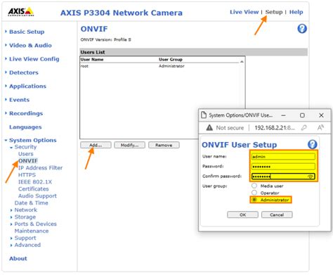 enabling onvif support for axis devices hanwha vision europe