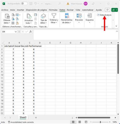 Regresión En Excel Dr Matt C Howard
