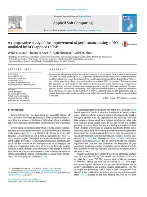 pso aco on tsp pdf mathematical optimization metaheuristic