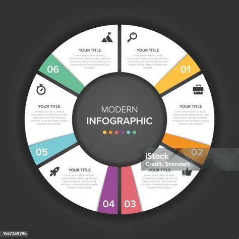 인포그래픽 요소 벡터에 대한 창의적인 개념 6 옵션 단계 목록 프로세스 그래프의 추상 요소 단계 옵션 부분 또는 프로세스가 있는