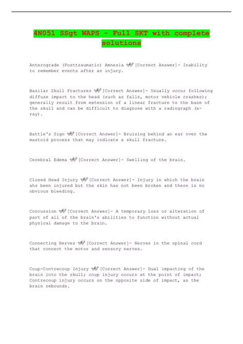 4N051 SSgt WAPS Full SKT With Complete Solutions 4N051 SSgt WAPS Stuvia US