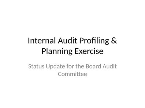 Fyi2pptx Internal Audit Profiling And Planning Pptx