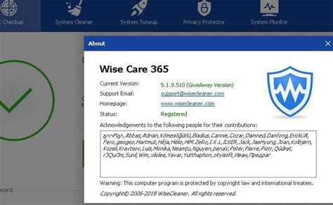 Wise Care 365 Pro License Key Free Mahacharts
