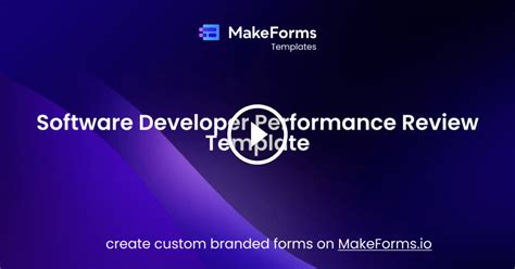 Software Developer Performance Review Template