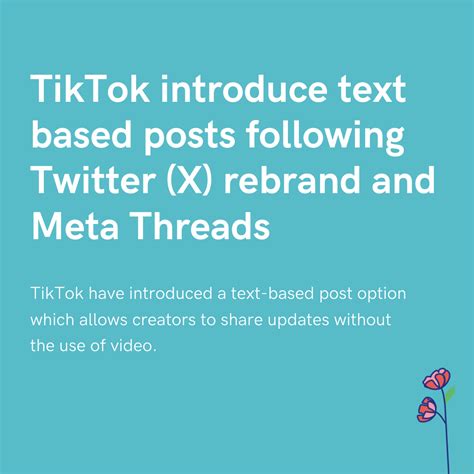 TikTok introduce text based posts following Twitter (X) rebrand and Meta Threads - PUSH.fm