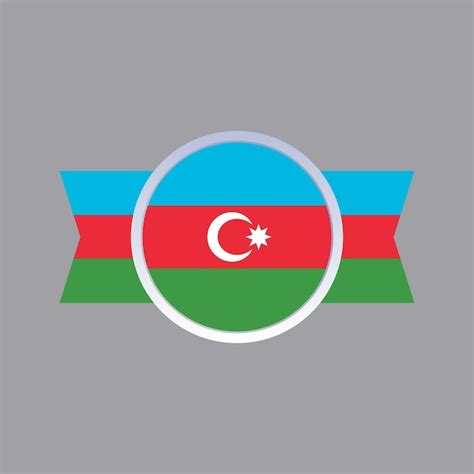 premium vector illustration of azerbaijan flag template