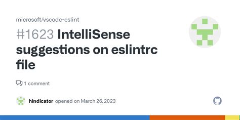 Intellisense Suggestions On Eslintrc File · Issue 1623 · Microsoft