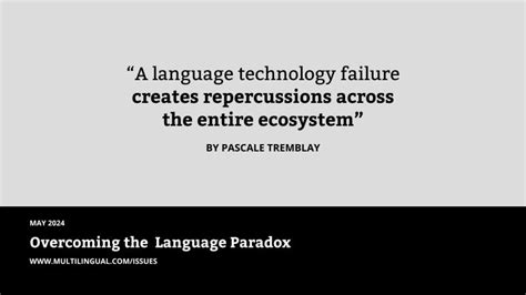 Overcoming The Language Paradox Pascale Tremblay
