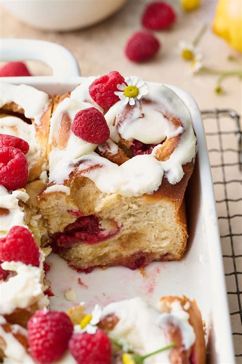 Lemon Raspberry Cinnamon Rolls Baker By Nature