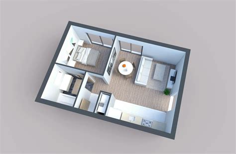Simple One Bedroom Design
