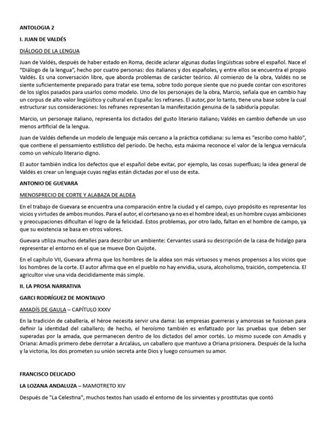 Antologia 2 Descargar Gratis Pdf Don Quijote Miguel De Cervantes