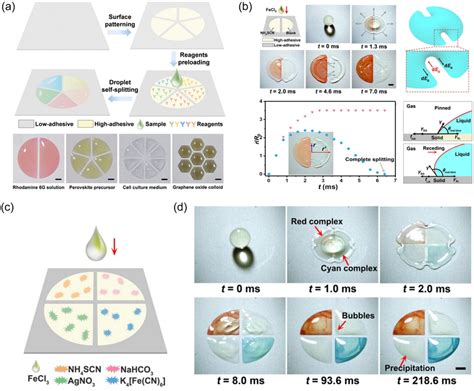 Droplets Self‐splitting Behavior On Patterned Wettability Surfaces A Download Scientific