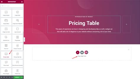 How To Use Pricing Table Widget Of Enteraddons Enter Addons