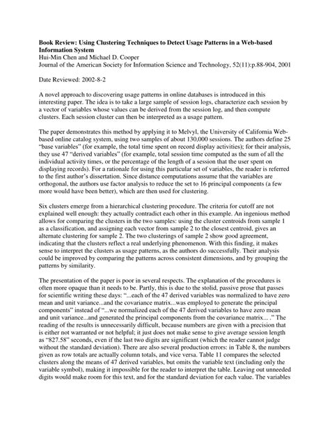 pdf using clustering techniques to detect usage patterns in a web
