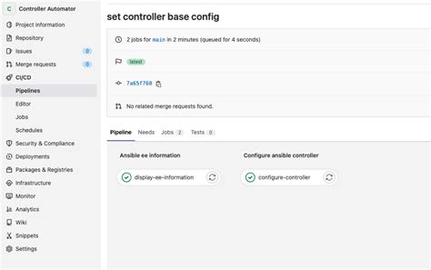Set Up Base Configurations For Ansible Automation Controller Using Gitlab Ci
