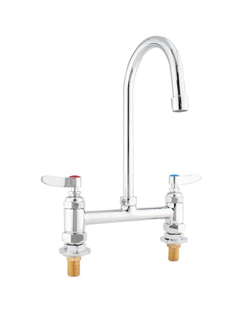 Professional 8 Deck Mount Mixing Faucet With 6 Swivel Gooseneck
