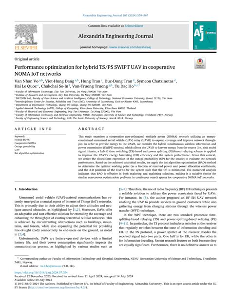 Pdf Performance Optimization For Hybrid Tsps Swipt Uav In Cooperative Noma Iot Networks