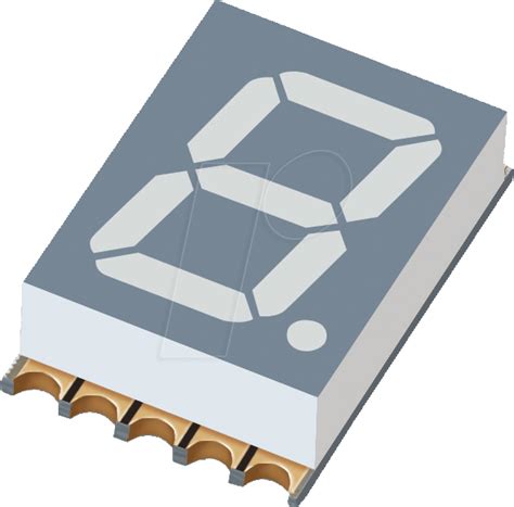 SA EL SMD 34GE 7 Segment Anzeige SMD 34 Mcd 10 Mm Gelb Bei Reichelt Elektronik