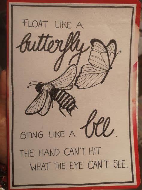 float like a butterfly sting like a bee