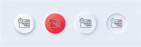 Quick Tips Line Icon Helpful Tricks Sign Line Icons Vector Stock Vector Illustration Of
