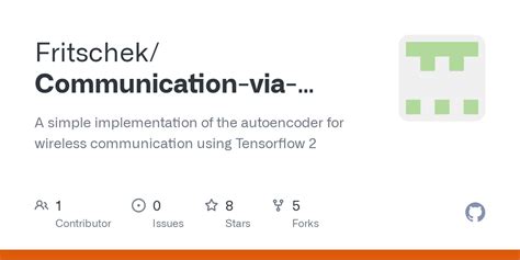 Github Fritschekcommunication Via Autoencoder Tf2 A Simple