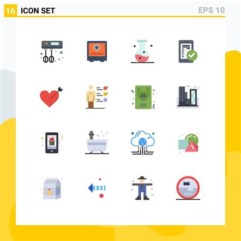 Set Of 16 Modern Ui Icons Symbols Signs For Secure Gdpr Safety Science