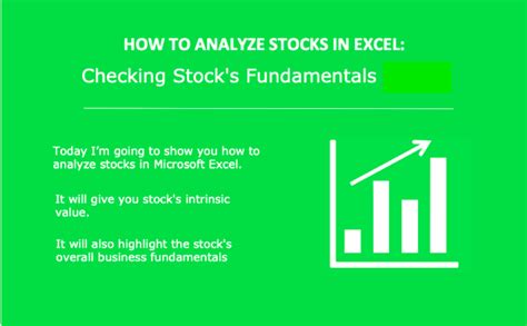 How To Analyze Stocks In Excel Fundamental Analysis Of Indian Stocks