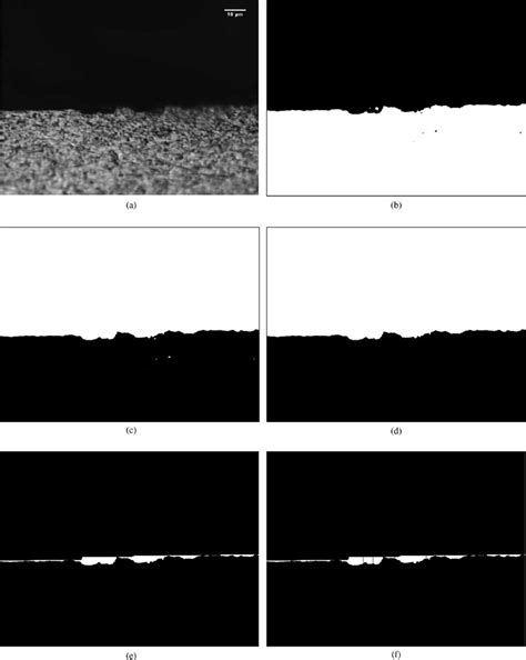 image processing sequence for profiles a gray scale image b
