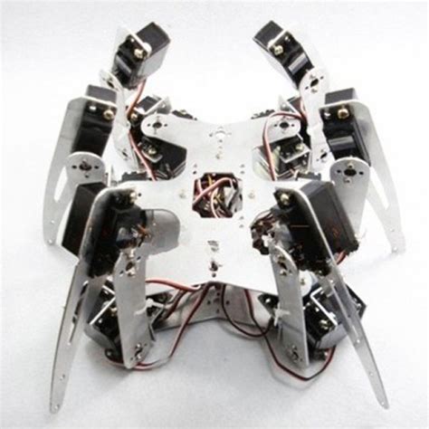 Silver Alum Alloy Hexapod Spider Six Legs Robot Frame Kit Matt DOF Free Shipping ThanksBuyer