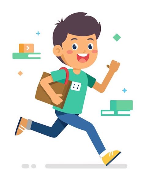A Student Excitedly Running Into Class Eager To Continue Playing Their