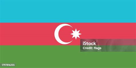 아제르바이잔의 국기입니다 플래그 아이콘입니다 표준 색상 표준 크기 사각형 플래그입니다 컴퓨터 일러스트레이션 디지털 일러스트레이션 벡터 일러스트 레이 션입니다 0명에 대한