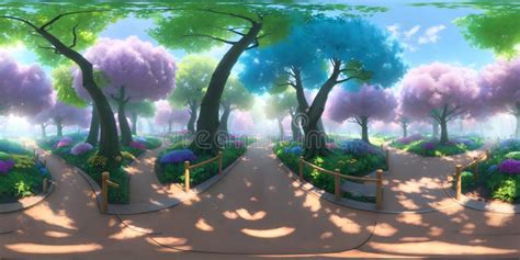 Heavenly Blossoms Ai Generated Garden Delight Stock Illustration