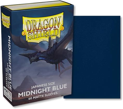 10 Packs Dragon Shield Matte Mini Japanese Midnight Blue 60 Ct Card