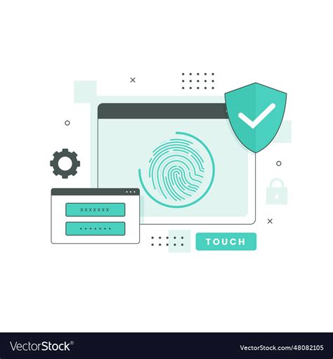 Fingerprint Line Concept Royalty Free Vector Image