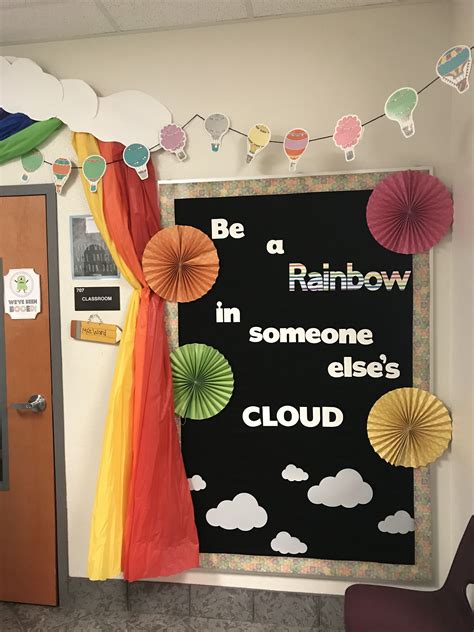 Pin By Cindy Gartner On Daycare Ideas Rainbow Classroom Clouds