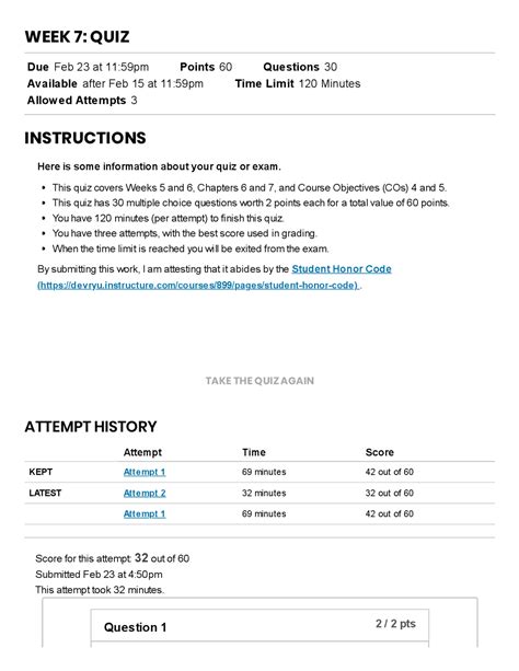Math 221 Week 7 Quiz 2 Exercises Mathematical Statistics Docsity